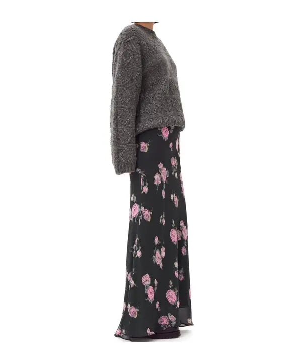 GANNI Bubble Jumper Knit Sweater - Grey