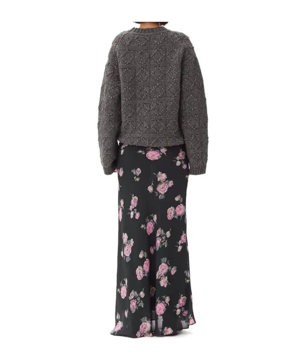 GANNI Bubble Jumper Knit Sweater - Grey
