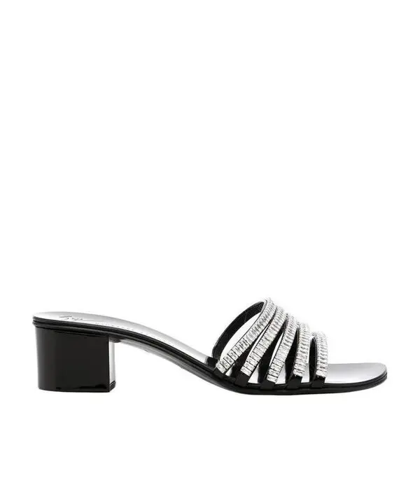GIUSEPPE ZANOTTI Embellished High Heel Sandals - Black