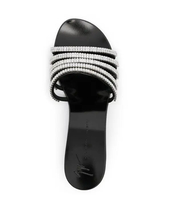 GIUSEPPE ZANOTTI Embellished High Heel Sandals - Black