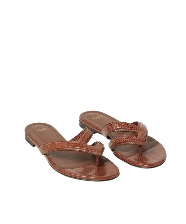 Fendi F-shaped Ayers Flatform Flip-flops