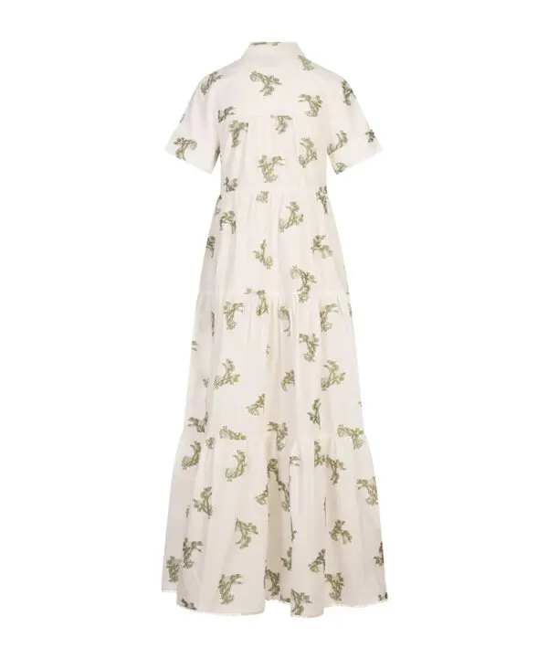 Erdem Short Sleeve Printed Shirt Dress