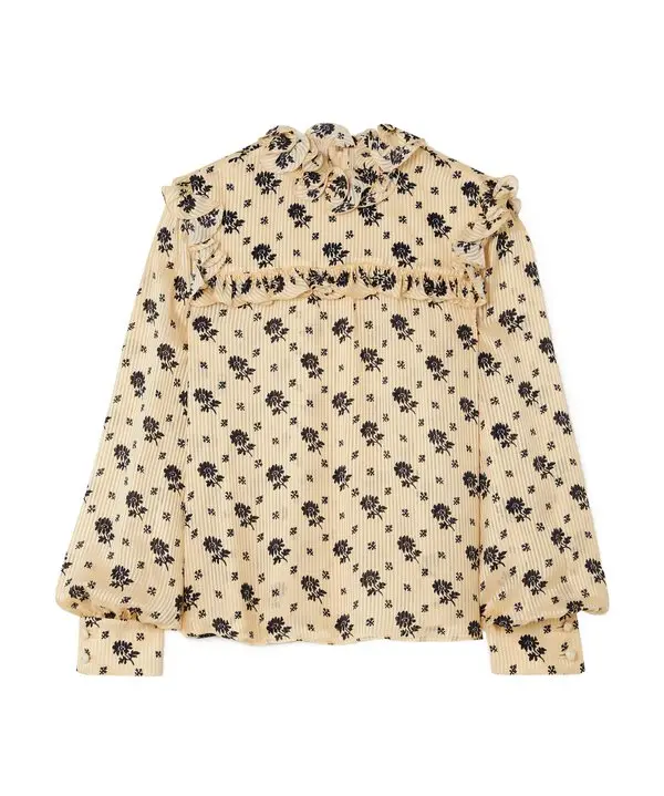 Valentino Garavani Ruffled Jacquard Shirt
