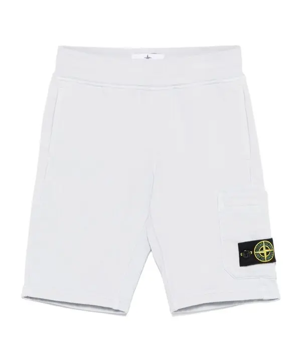 Stone Island Compass Badge Elastic Waist Shorts - Sky Color