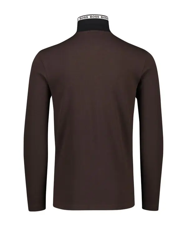 Hugo Boss Logo Embroidered Long Sleeved Polo Shirt