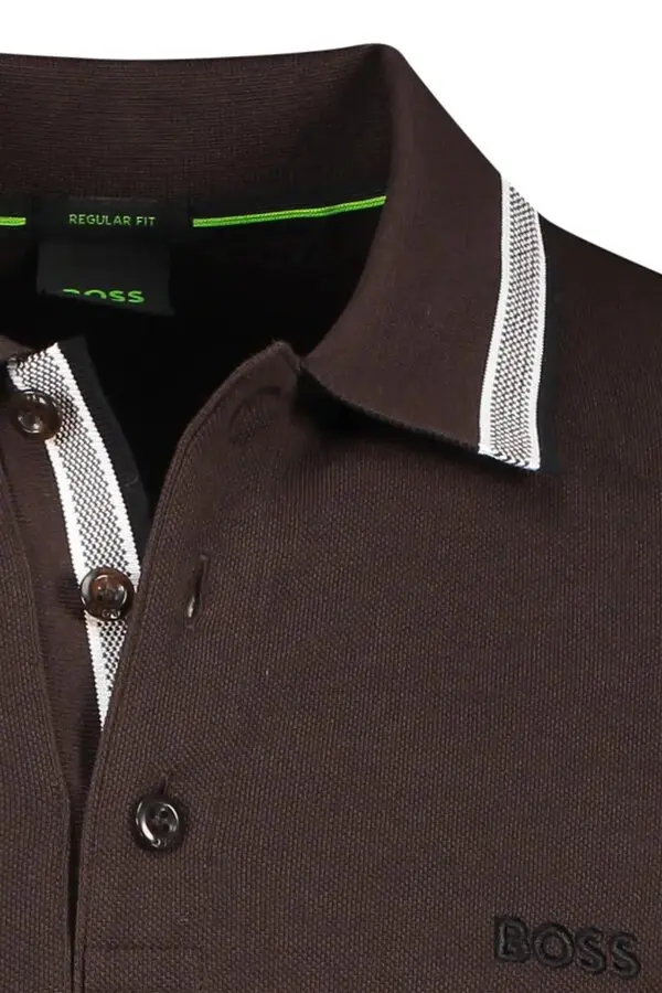 Hugo Boss Logo Embroidered Long Sleeved Polo Shirt