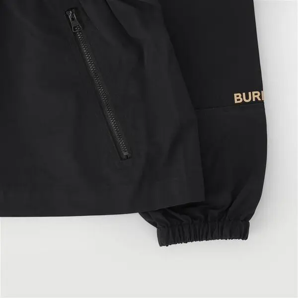 Burberry Hooded Jacket With Drawstring Waist - Black