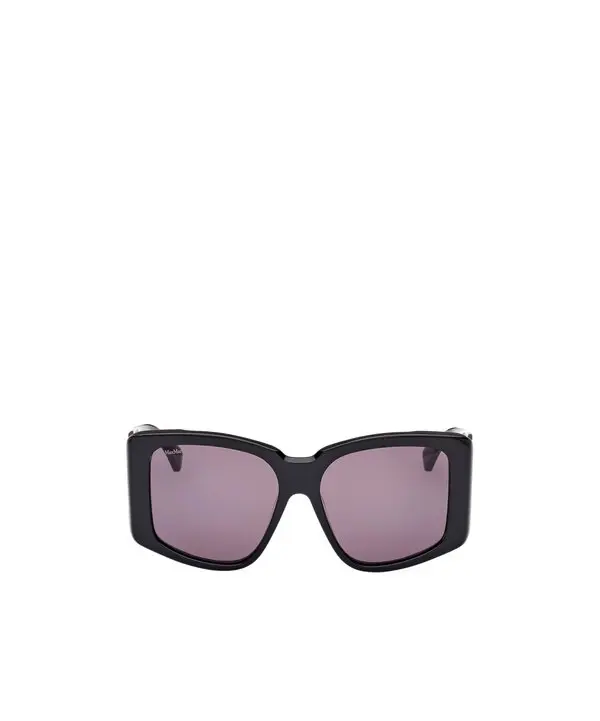 Max Mara Square Frame Sunglasses - Bright Black