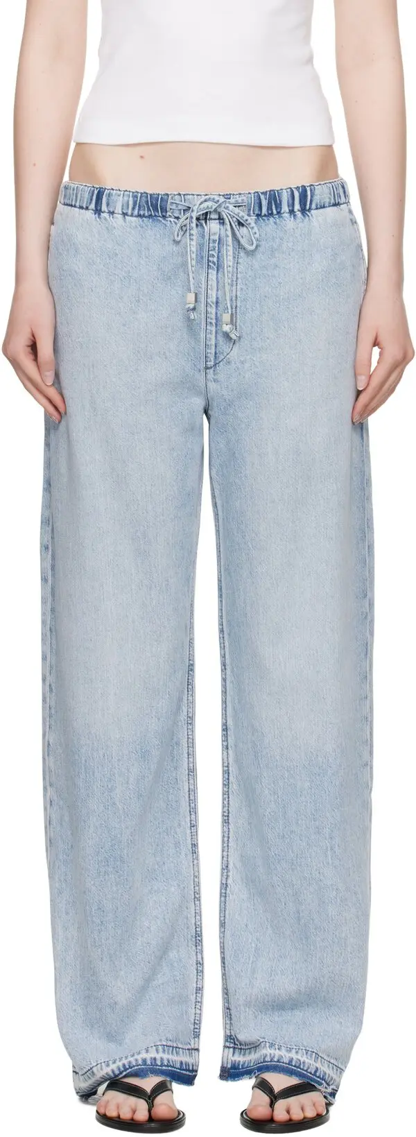 RAG  BONE Rag & Bone Wide-leg Drawstring Jeans