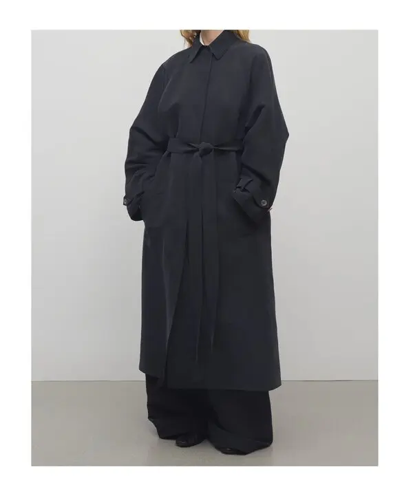 THE ROW Ryo Belted Coat - Black