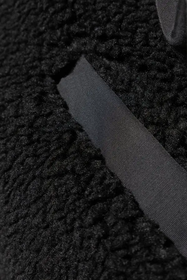 Dsquared2 Zip-up Fleece Jacket With Raised Lettering - Black