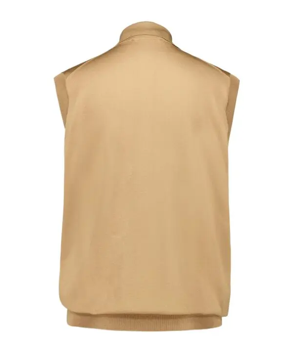 Prada Sleeveless Knitted Polo Shirt - Camel Brown