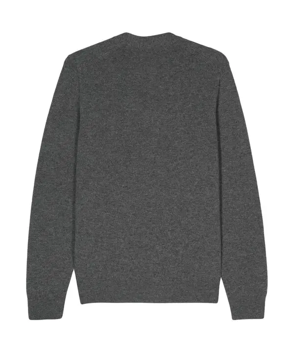 Play Comme Des Garcon Long-sleeved Knitted Cardigan - Grey