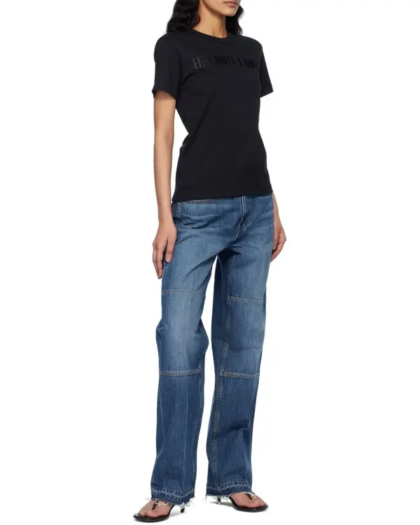 Helmut Lang Logo Detail Crewneck T-shirt