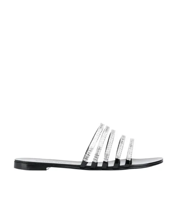 GIUSEPPE ZANOTTI Embellished Flip Flops - White
