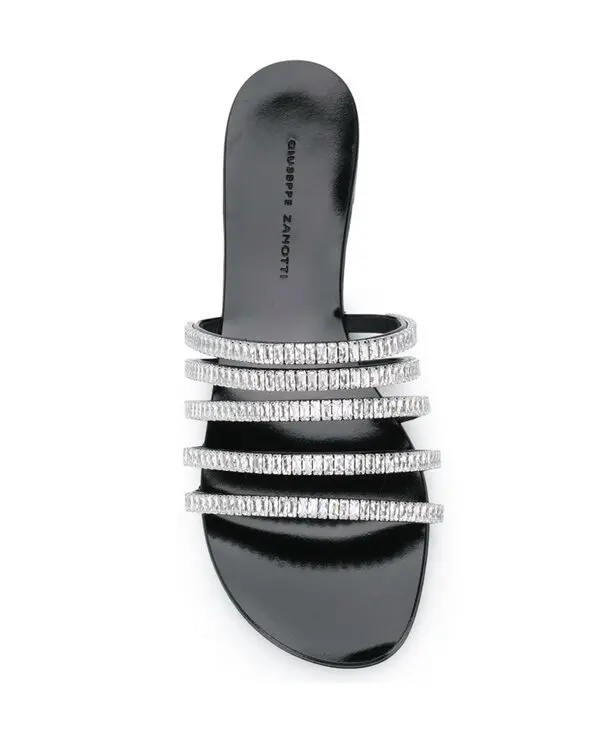 GIUSEPPE ZANOTTI Embellished Flip Flops - White