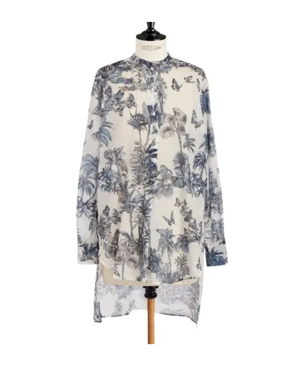 Dior Riviera Long Sleeve Printed Blouse