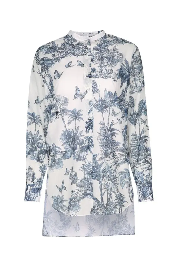 Dior Riviera Long Sleeve Printed Blouse