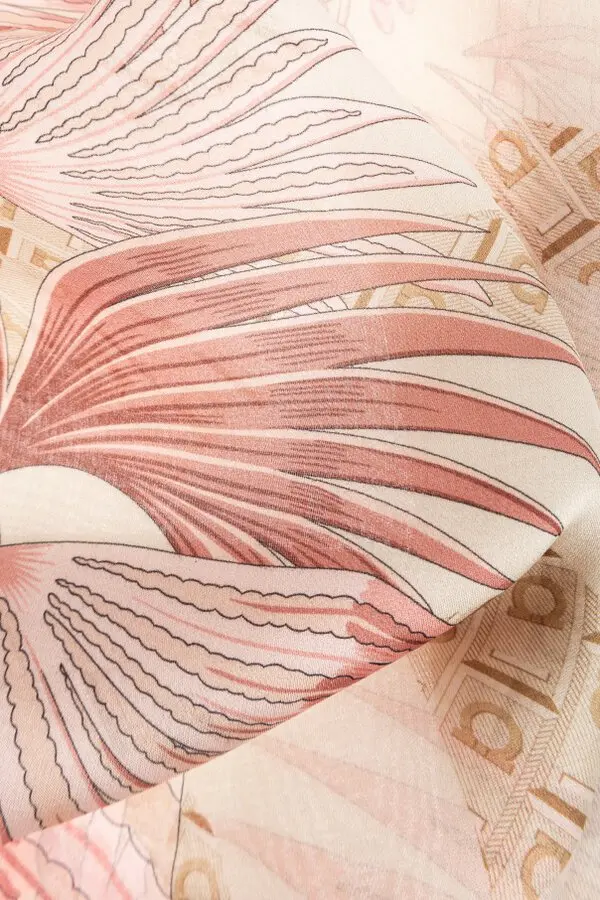 FERRAGAMO Patterned Print Scarf - Pink