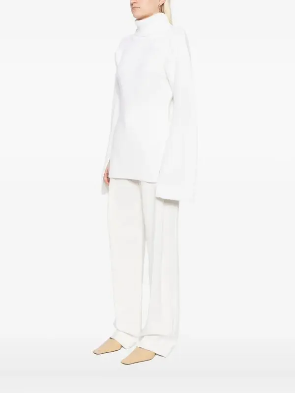 TOTEME Ribbed High Neck Knitted Sweater - No