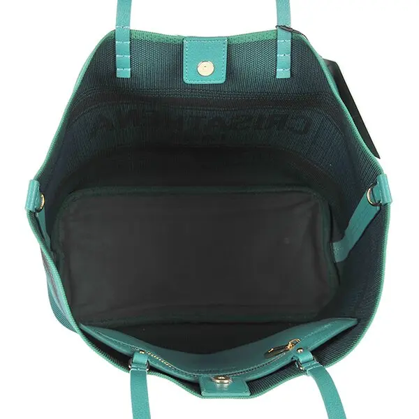 CRISATHENA Large Striped Shoulder Bag With Detachable Strap