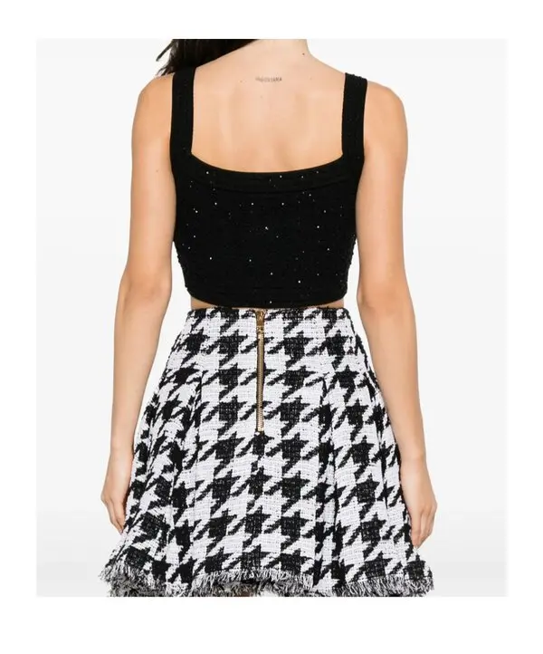 Balmain Tweed Cropped Top