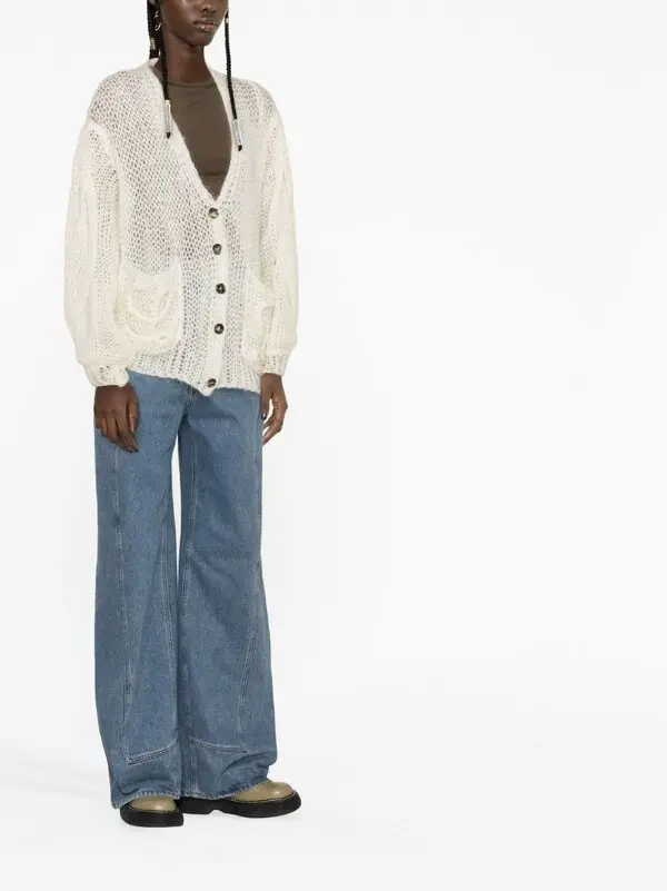 Loewe Logo Cable Knitted Cardigan
