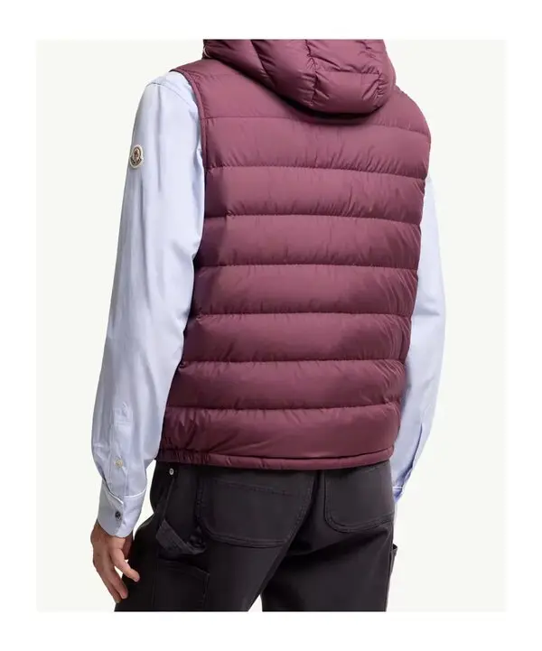 Moncler Logo Patch Zip-up Hooded Gilet