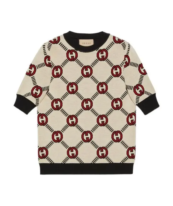 Gucci Reversible Interlocking G Jumper - Nude