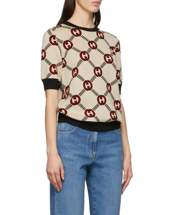 Gucci Reversible Interlocking G Jumper - Nude