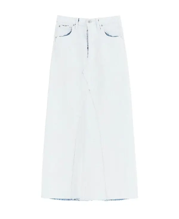 MAISON MARGIELA Raw Edge Hem Midi Skirt - 967