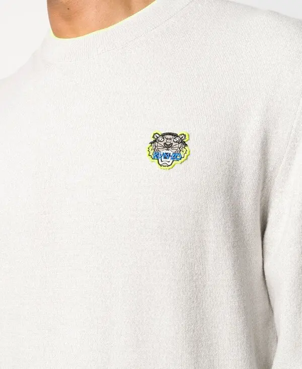 Kenzo Round Neck Logo Pullover - White