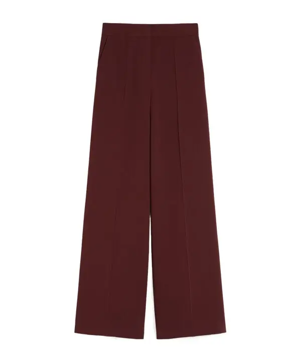 Max Mara Tuxedo-style Cady Trousers - Cherry Color
