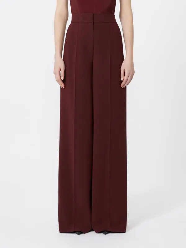 Max Mara Tuxedo-style Cady Trousers - Cherry Color