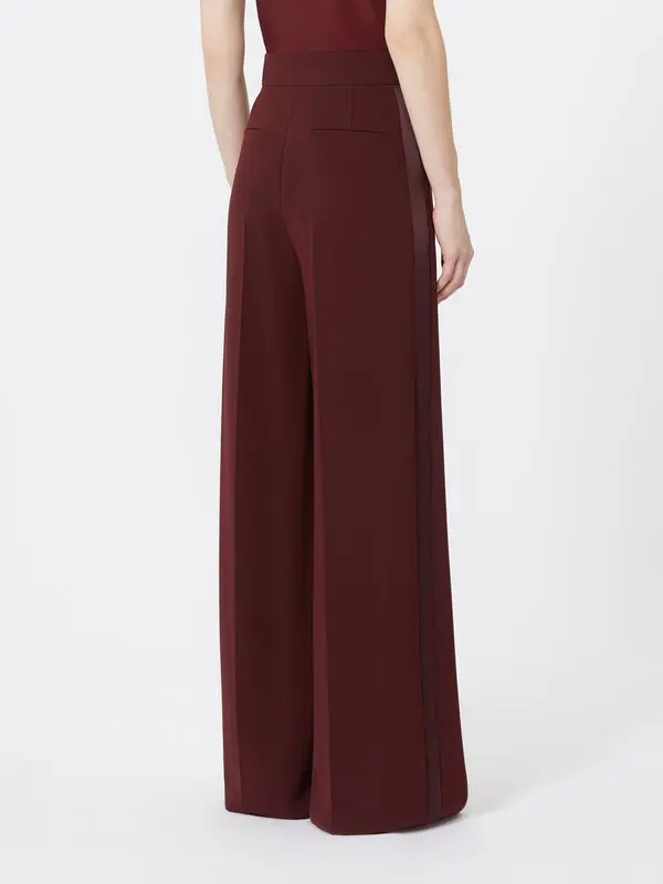 Max Mara Tuxedo-style Cady Trousers - Cherry Color