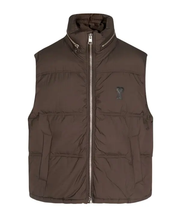 Ami Monogram Patch Puffer Gilet
