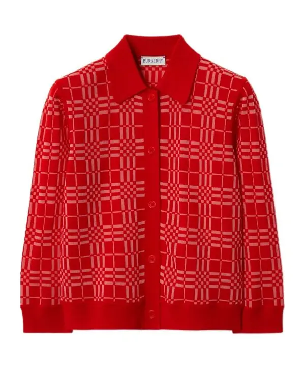 Burberry Vintage Check Collar Cardigan