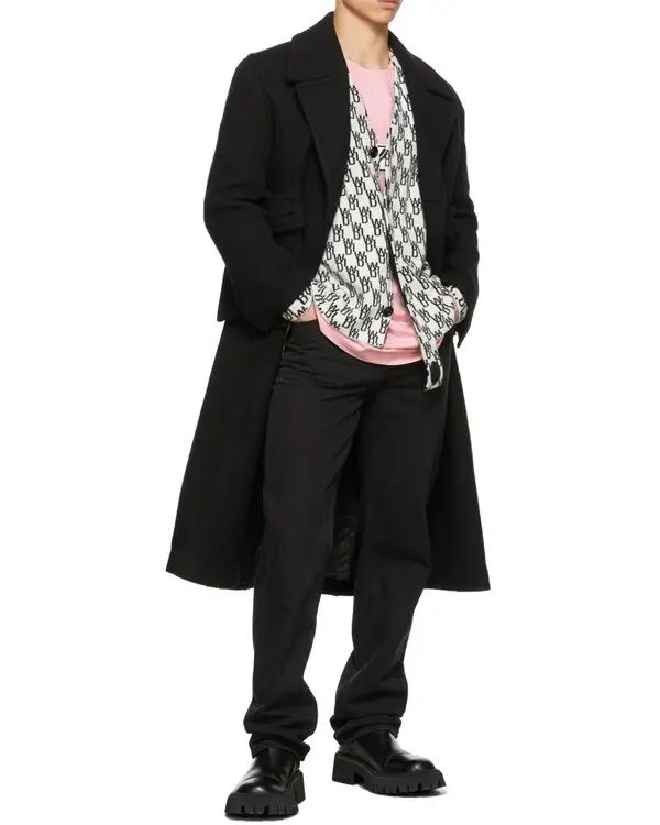 We11Done Monogram Jacquard Knit Cardigan - Gray