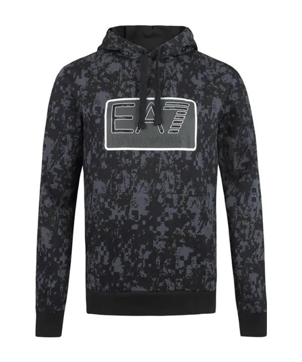 EA7 Camouflage Logo Hoodie