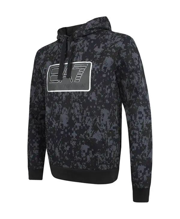 EA7 Camouflage Logo Hoodie