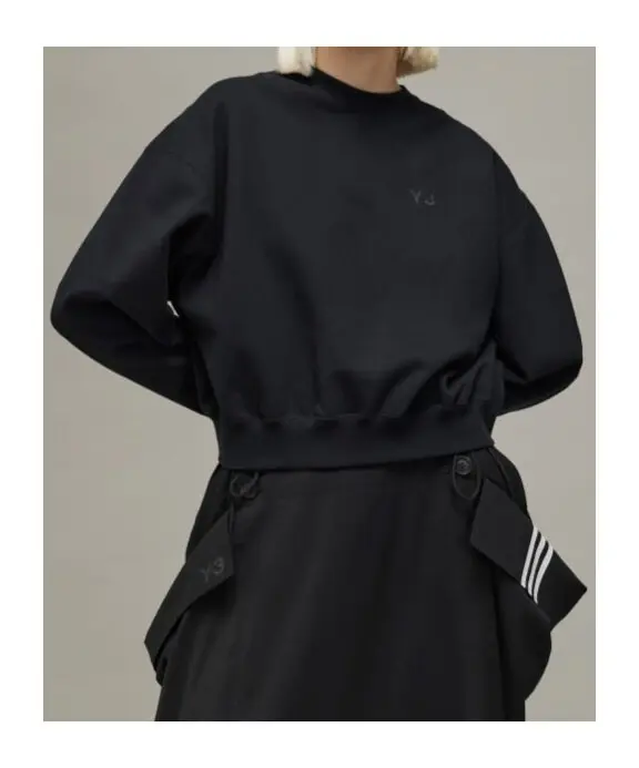 Y3 Brushed Terry Boxy Crewneck Sweatshirt