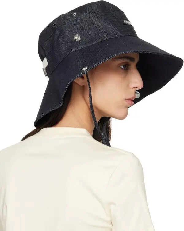 Jacquemus Le Chapeau De Dénimes' Bucket Hat - Black