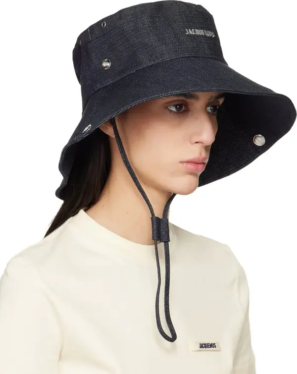 Jacquemus Le Chapeau De Dénimes' Bucket Hat - Black