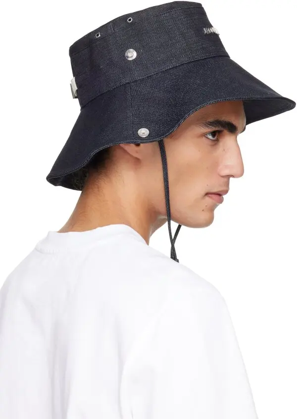 Jacquemus Le Chapeau De Dénimes' Bucket Hat - Black