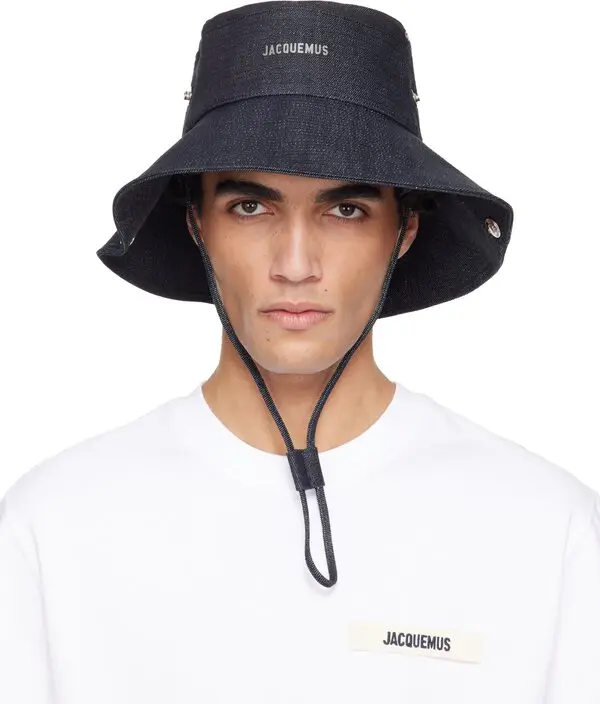 Jacquemus Le Chapeau De Dénimes' Bucket Hat - Black