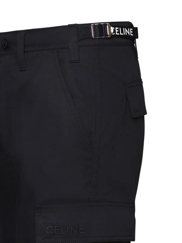 Celine Cargo Pants In Technical Cotton - Black