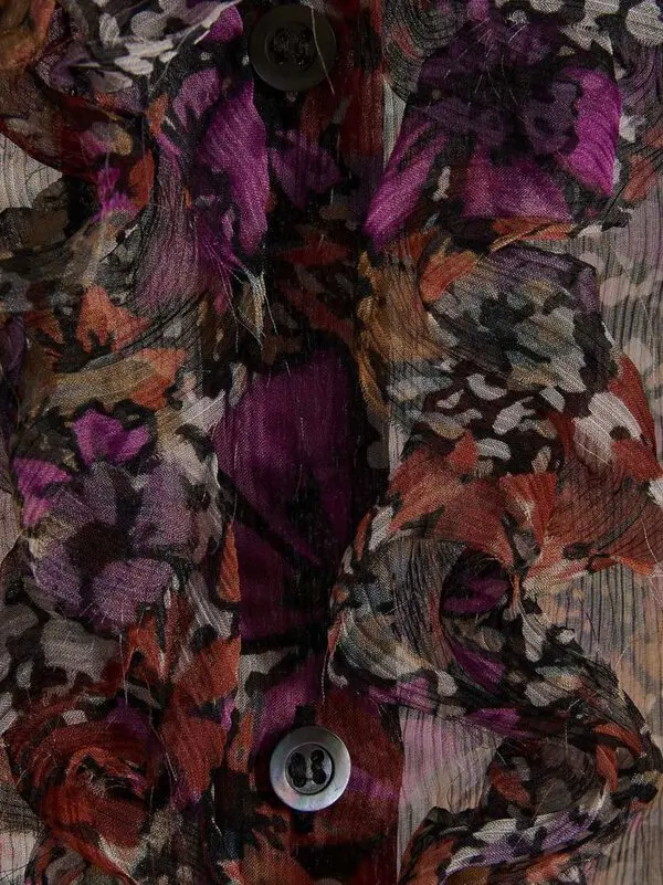 Dries Van Noten Short Sleeve Floral Tassel Shirt