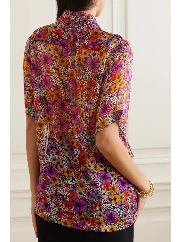 Dries Van Noten Short Sleeve Floral Tassel Shirt