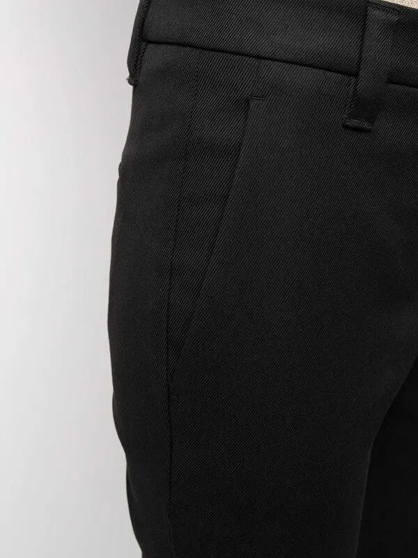 Brunello Cucinelli Cropped Stretch Trousers - Black