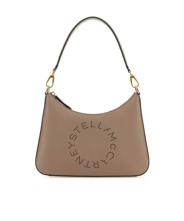 Stella McCartney Logo Detailed Zip-up Small Shoulder Bag